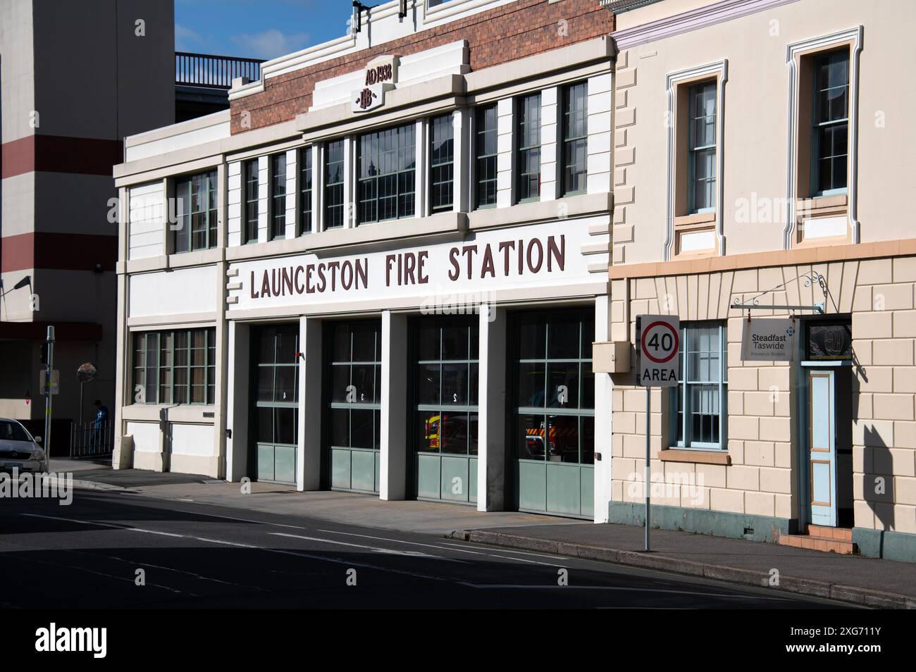 Launceston Fire Station in Launceston, Tasmania, Australia Stock Photo ...