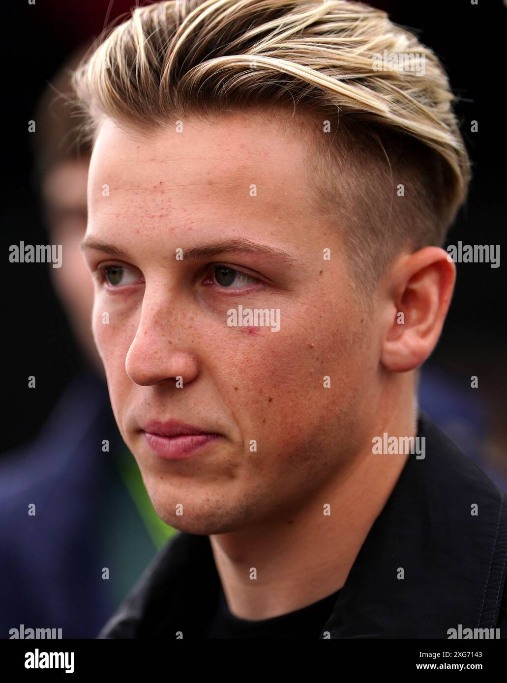 Liam Lawson, Red Bull Reserve Driver, arriving at Silverstone Circuit ...