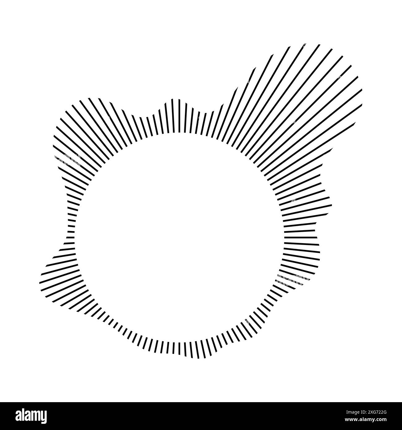 Music equalizer and sound wave. Circular sound waves, depicting audio ...