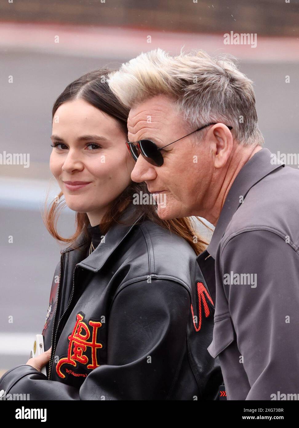 London 7th July 2024 Gordon Ramsay and his daughter Holly Anna boarding ...