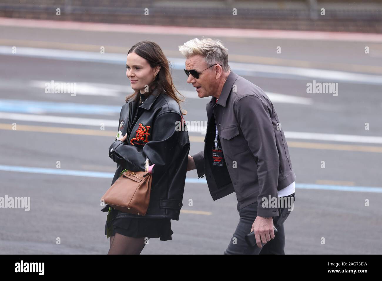 London 7th July 2024 Gordon Ramsay and his daughter Holly Anna boarding ...