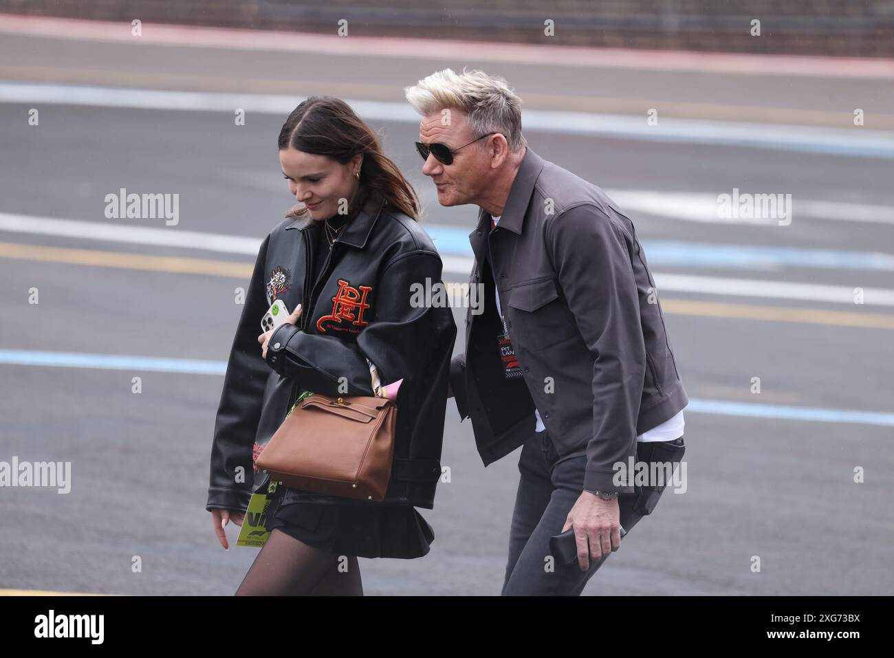 London 7th July 2024 Gordon Ramsay and his daughter Holly Anna boarding ...