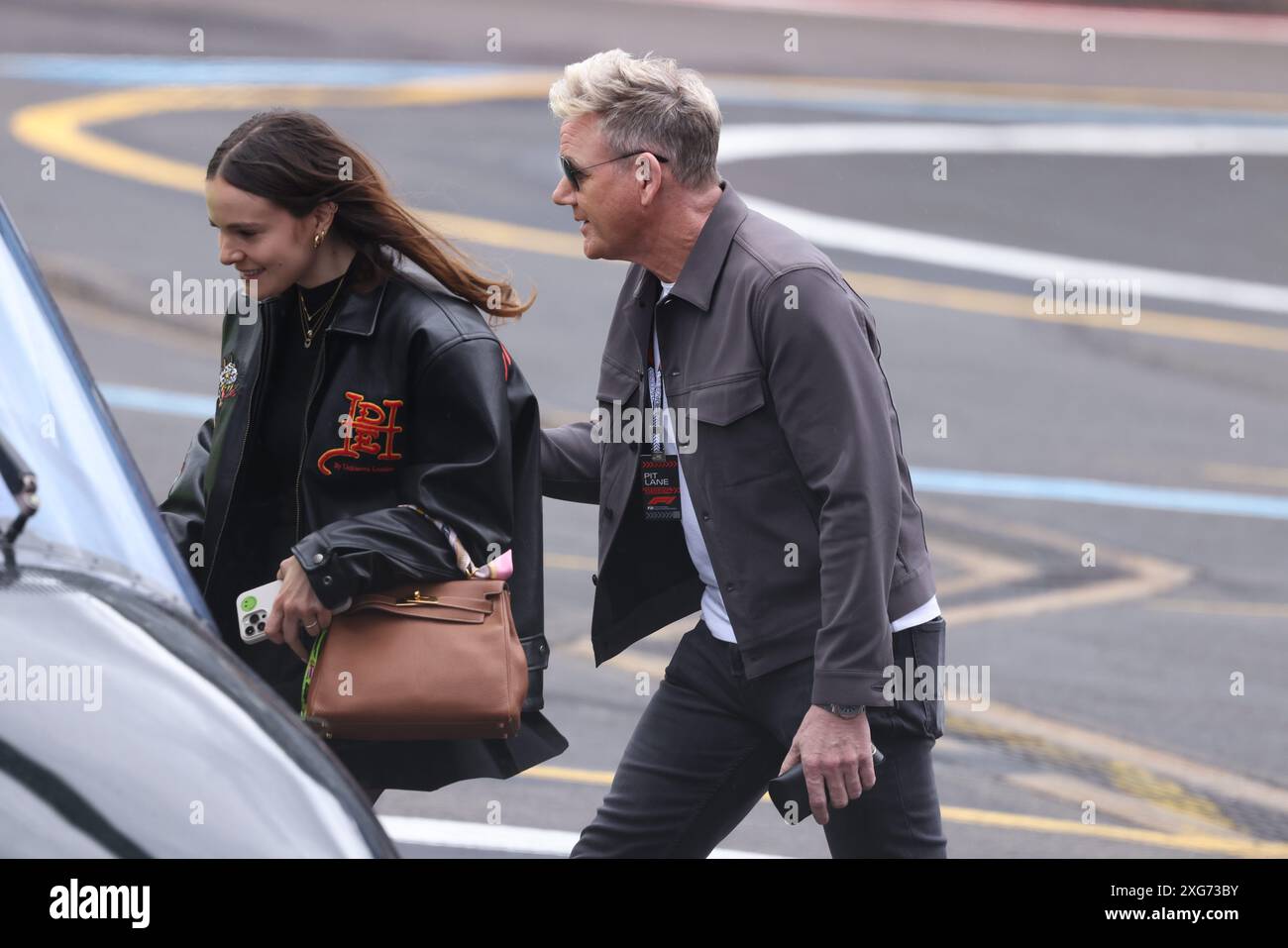 London 7th July 2024 Gordon Ramsay and his daughter Holly Anna boarding ...
