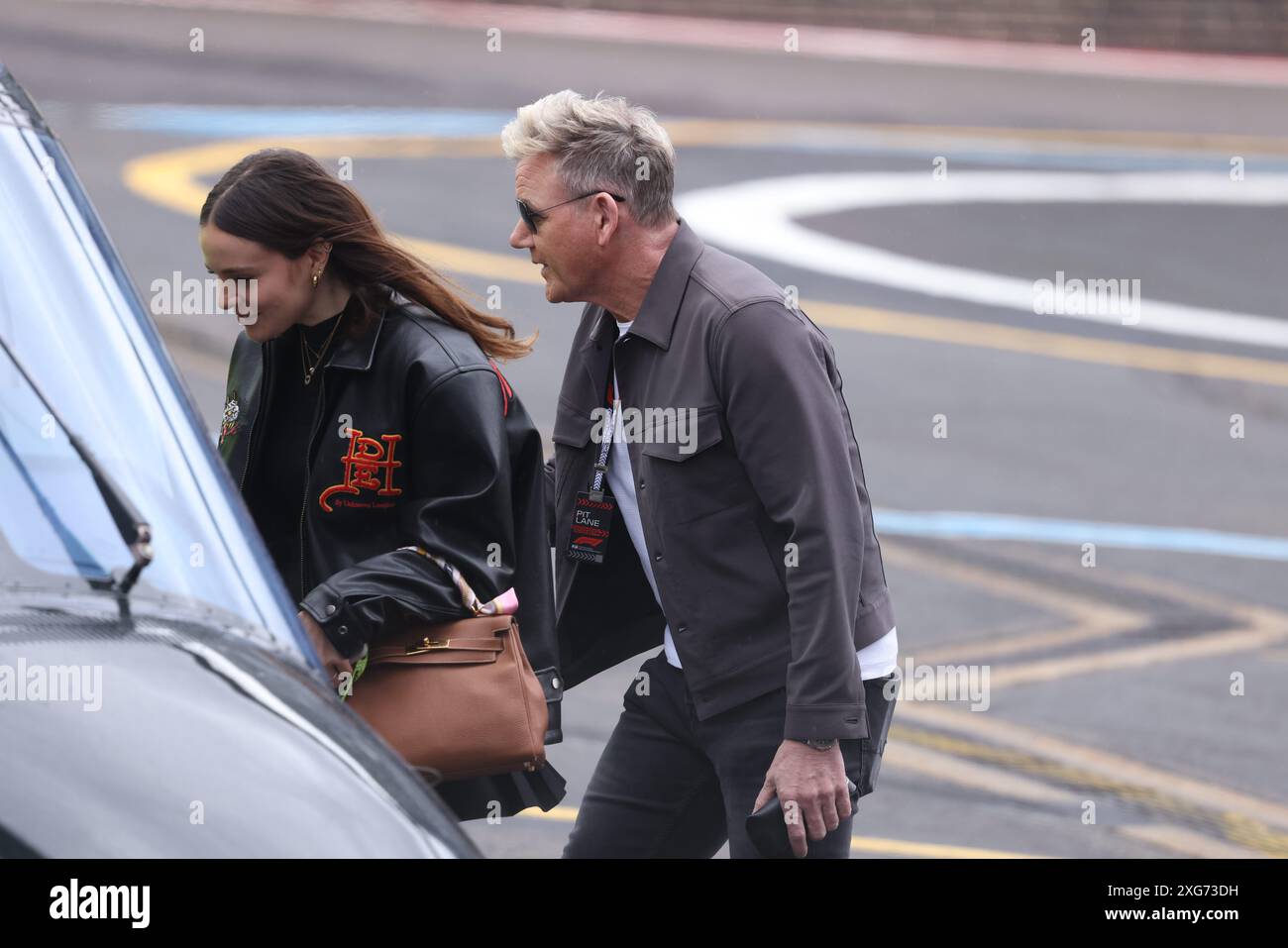 London 7th July 2024 Gordon Ramsay and his daughter Holly Anna boarding ...