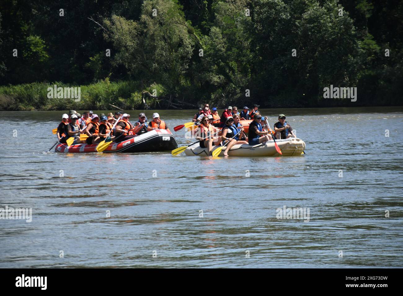 Bjelovar, Croatia. 06th July, 2024. Rafting was held along the river ...