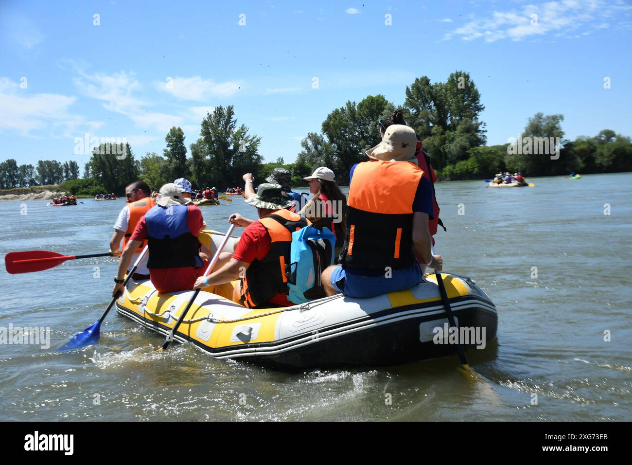 Bjelovar, Croatia. 06th July, 2024. Rafting was held along the river ...