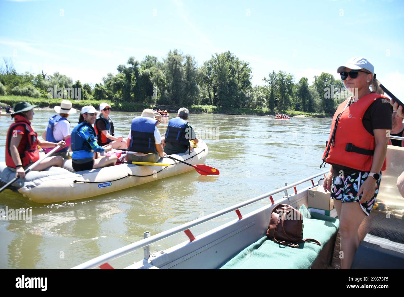 Bjelovar, Croatia. 06th July, 2024. Rafting was held along the river ...