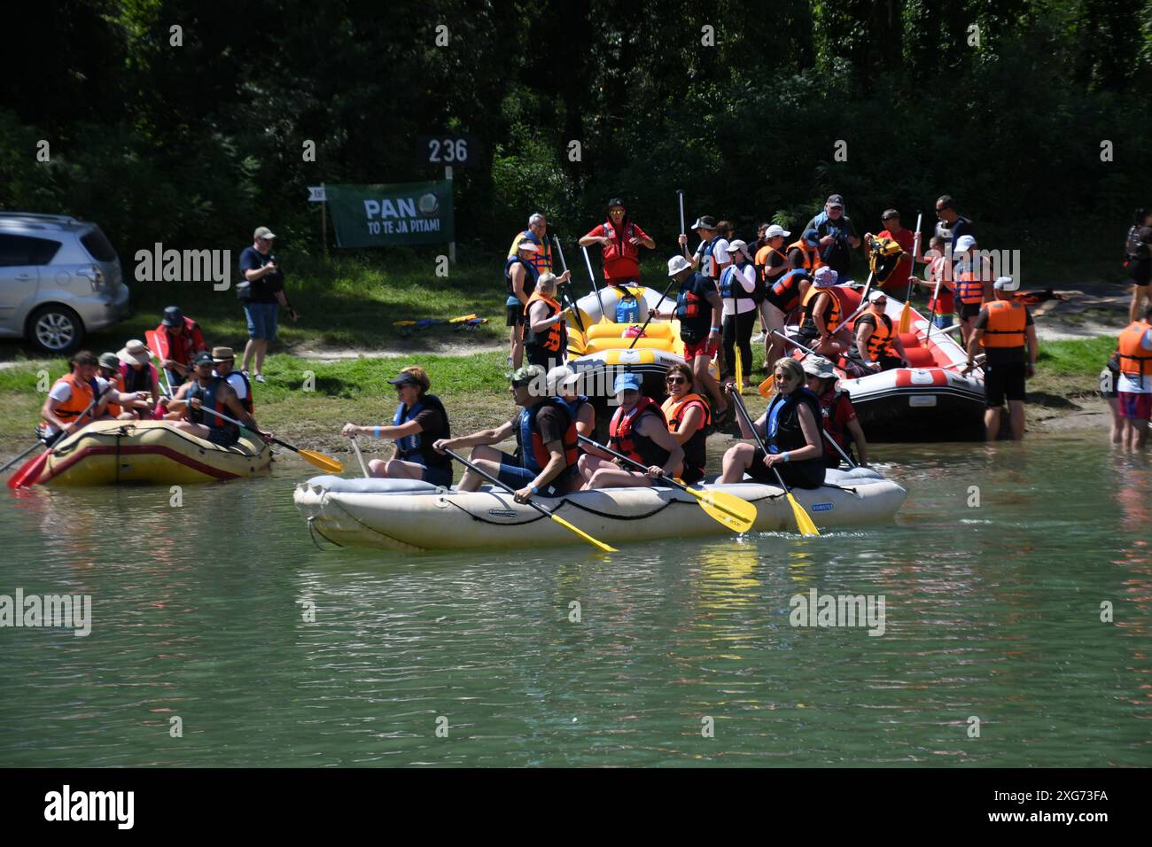 Bjelovar, Croatia. 06th July, 2024. Rafting was held along the river ...