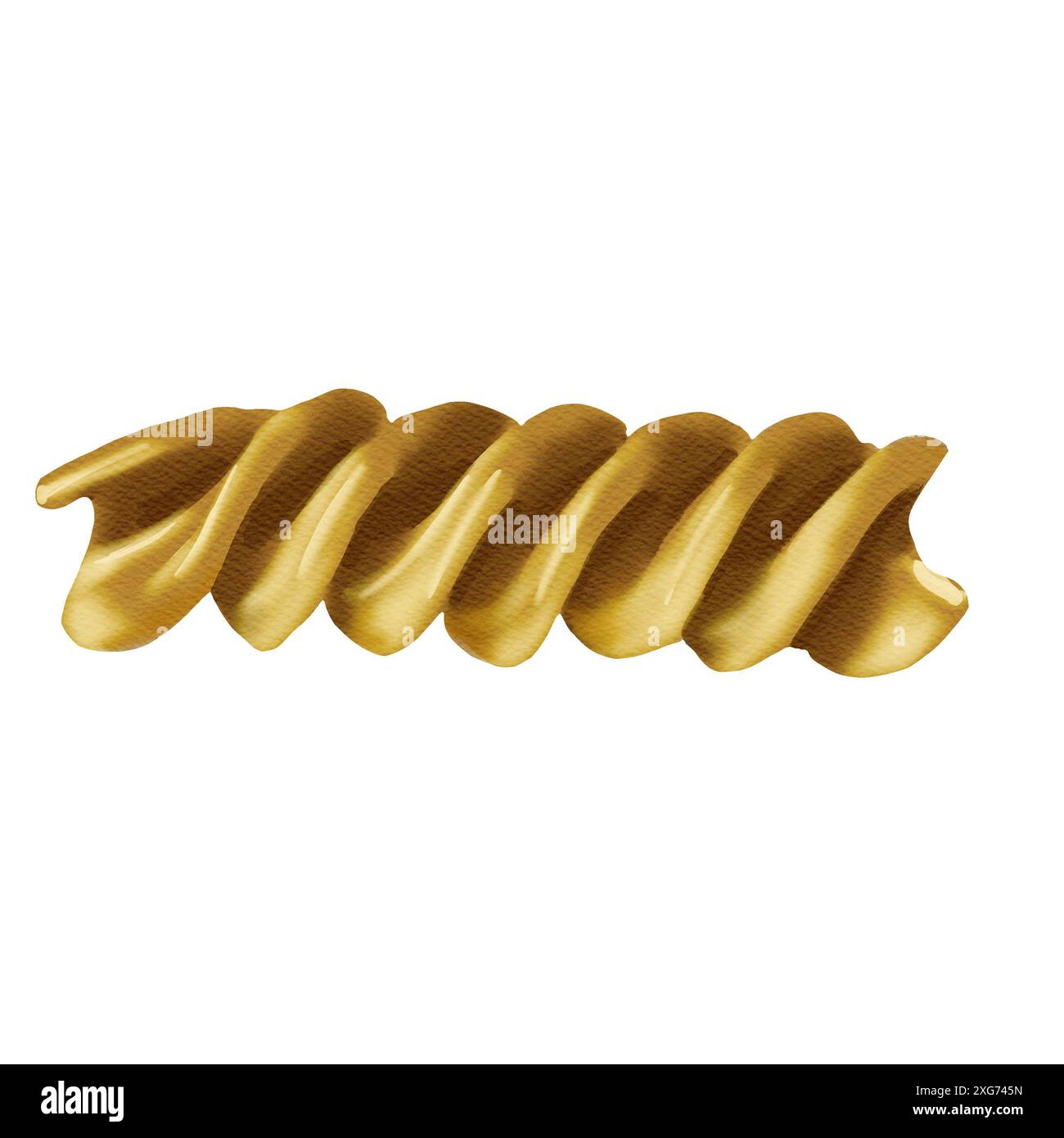 Fusilli Pasta. Speral form. Classic option. Yellow and beige ...