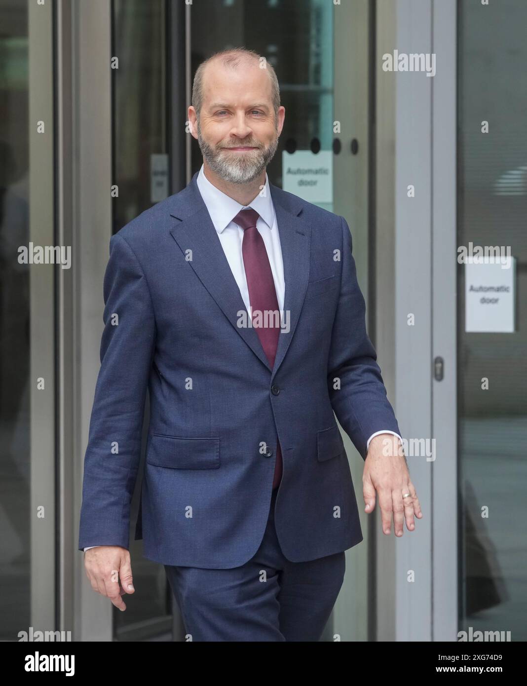 Business Secretary Jonathan Reynolds leaving BBC Broadcasting House in ...