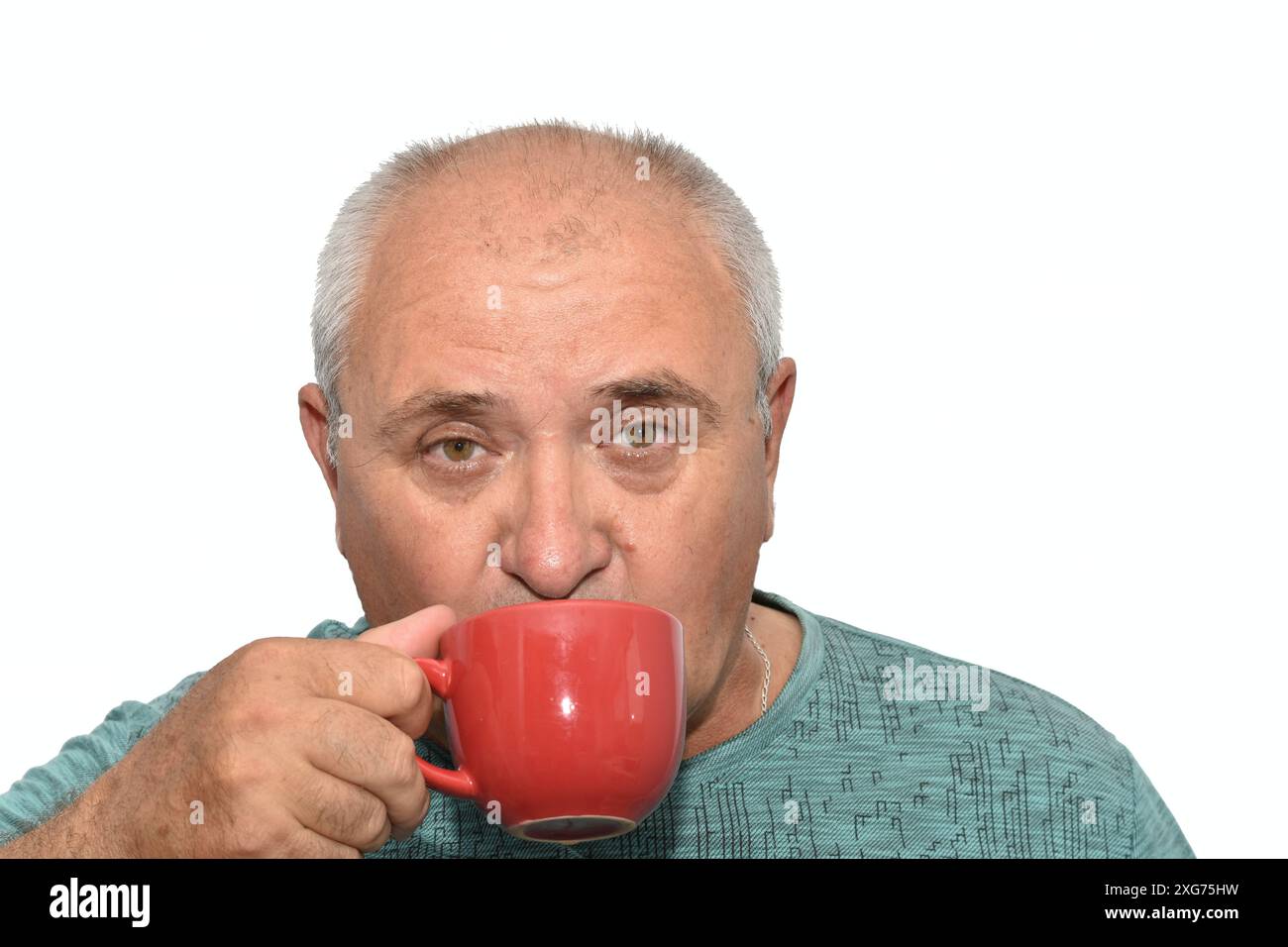 Elderly man cup sitting hi-res stock photography and images - Alamy