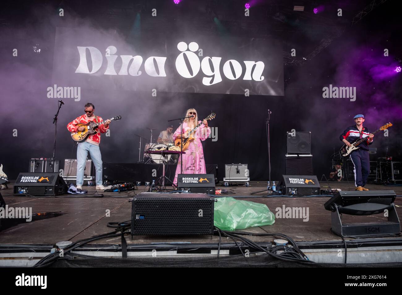 Roskilde, Denmark. 06th, July 2024. The Swedish band Dina Ögon performs ...