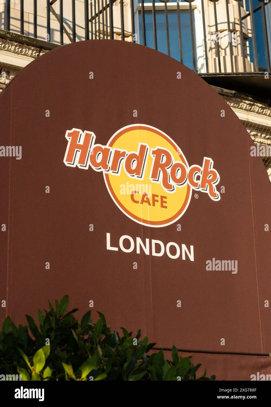 Hard Rock cafe London logo and sign in Piccadilly London UK, GB, Europe ...