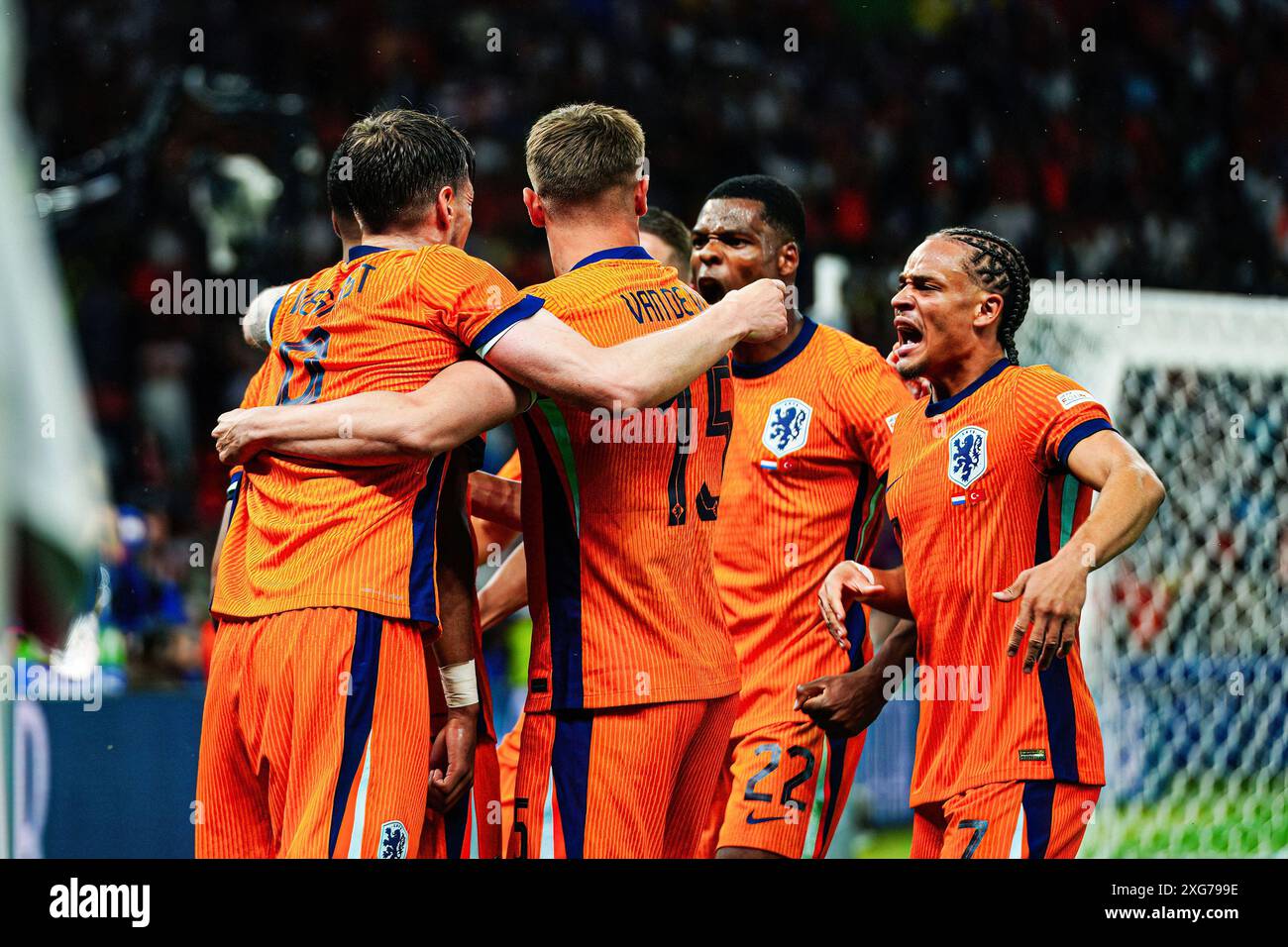 Jubel Niederlande nach Tor zum 2:1 Cody Gakpo (Niederlande, #11) GER, Niederlande vs. Tuerkei ...