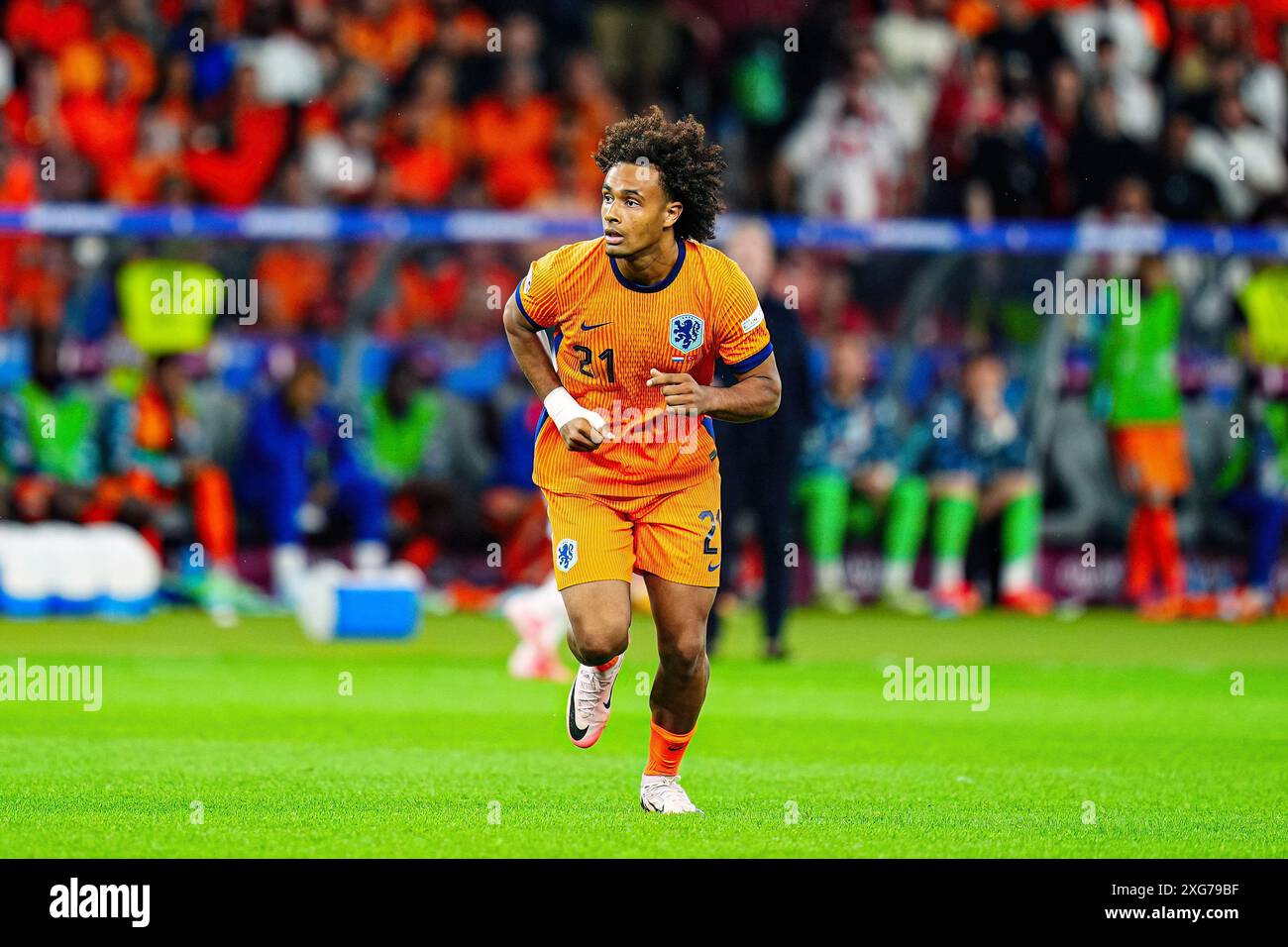 Joshua Zirkzee (Niederlande, #21) GER, Niederlande vs. Tuerkei, Fussball Europameisterschaft ...