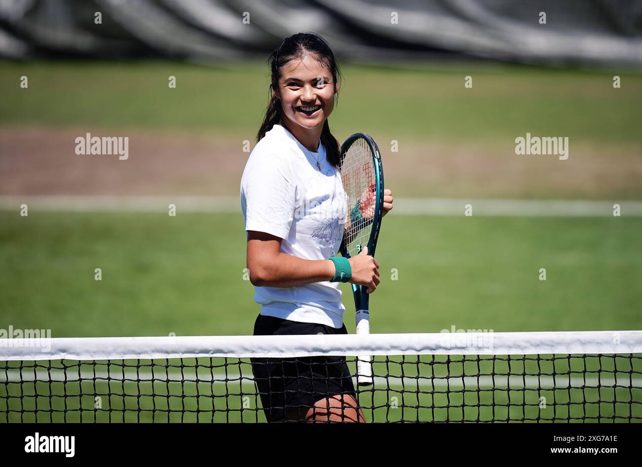 Emma Raducanu During A Training Session On Day Seven Of The 2024