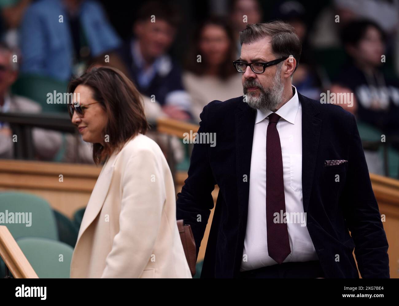 Richard Osman and Ingrid Oliver in the royal box on day seven of the ...