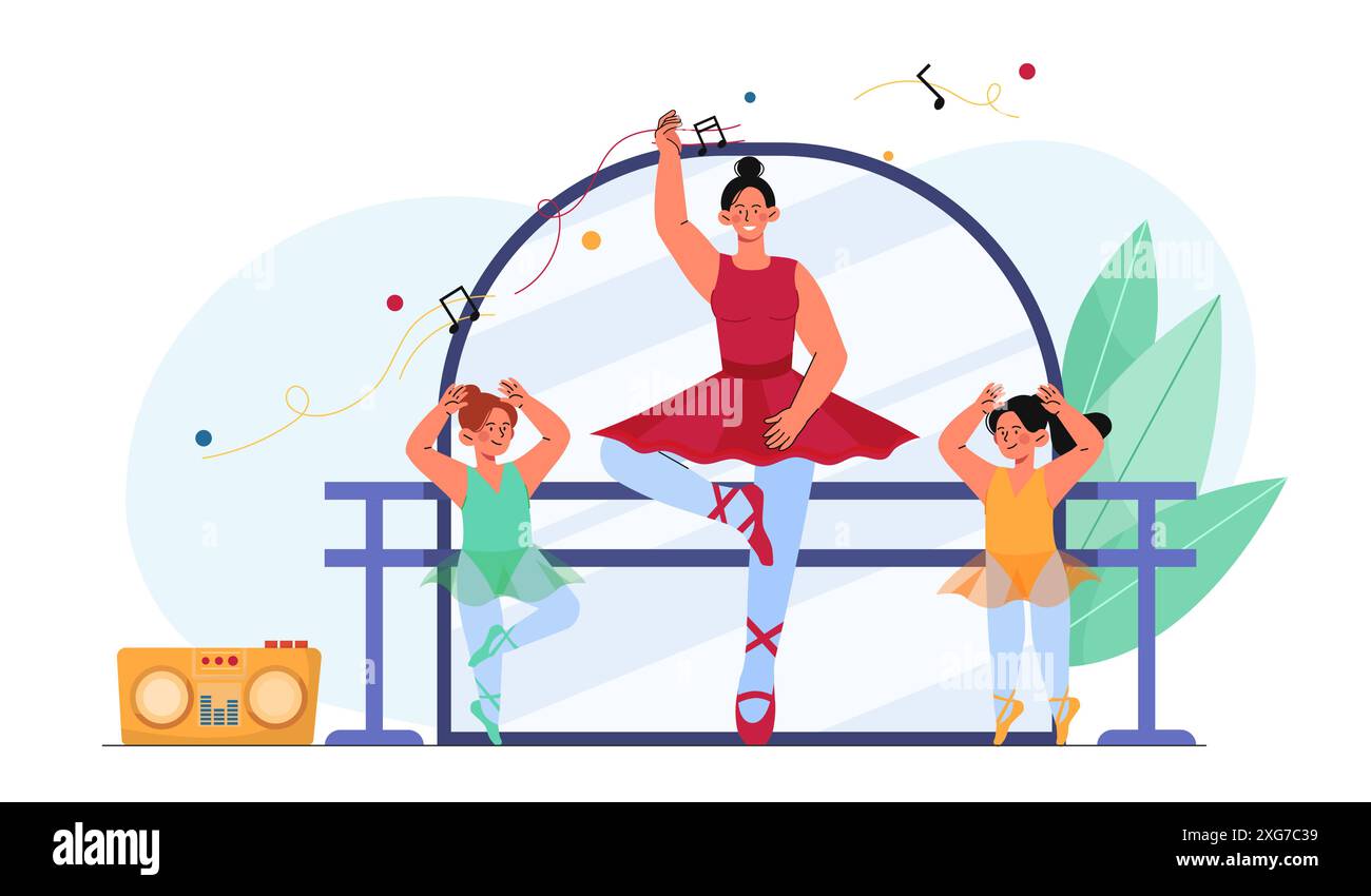 Children dance exercise Stock Vector Images - Alamy