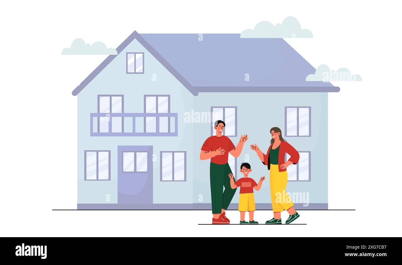 New housing relocation happy Stock Vector Images - Alamy