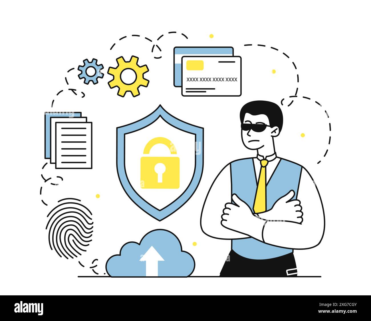 Young man folders in Stock Vector Images - Alamy