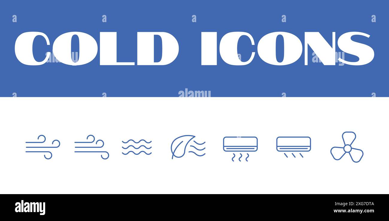 Cold icons set vector. Winter season vector icons. Cold Snow icons ...