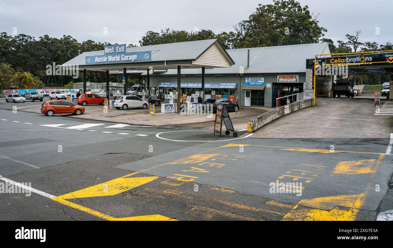 Palmview, Queensland, Australia - Aussie World Garage petrol station ...