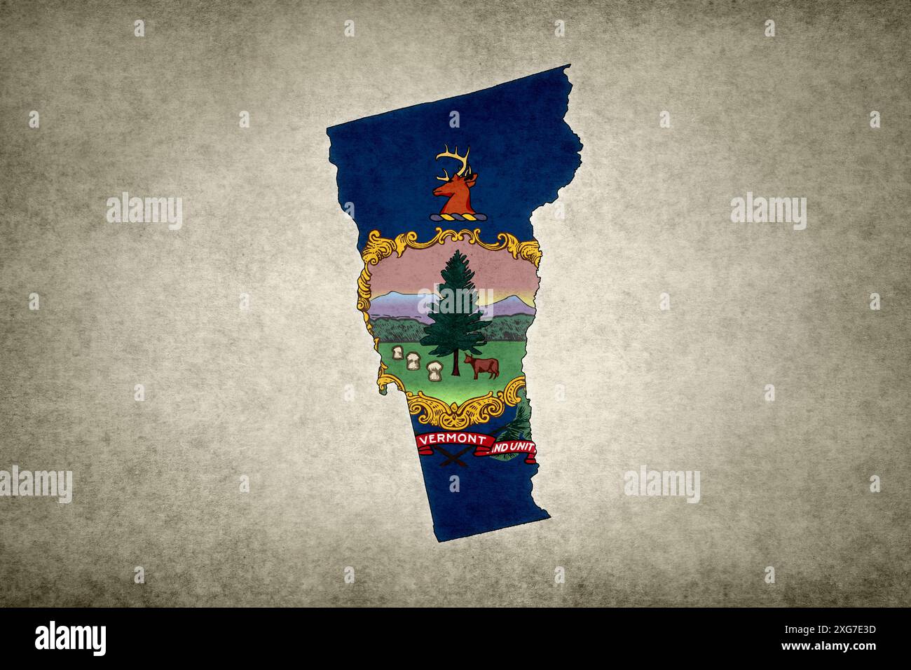 Map of the state of vermont hi-res stock photography and images - Alamy