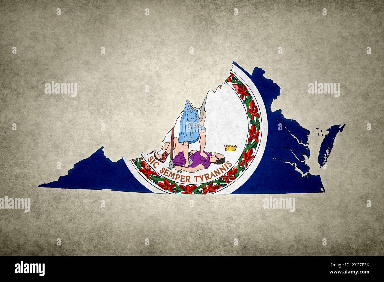 Virginia digital map hi-res stock photography and images - Alamy