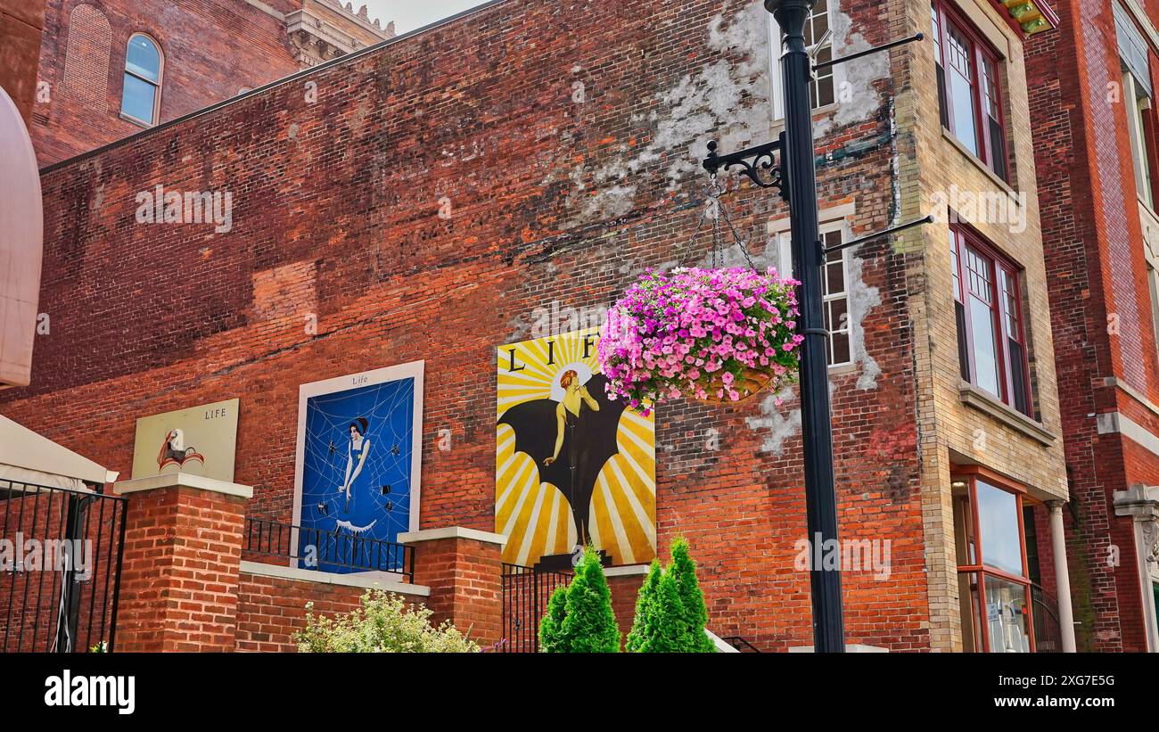 Mural in downtown Springfield Ohio USA. Civil Rights leader Hattie ...
