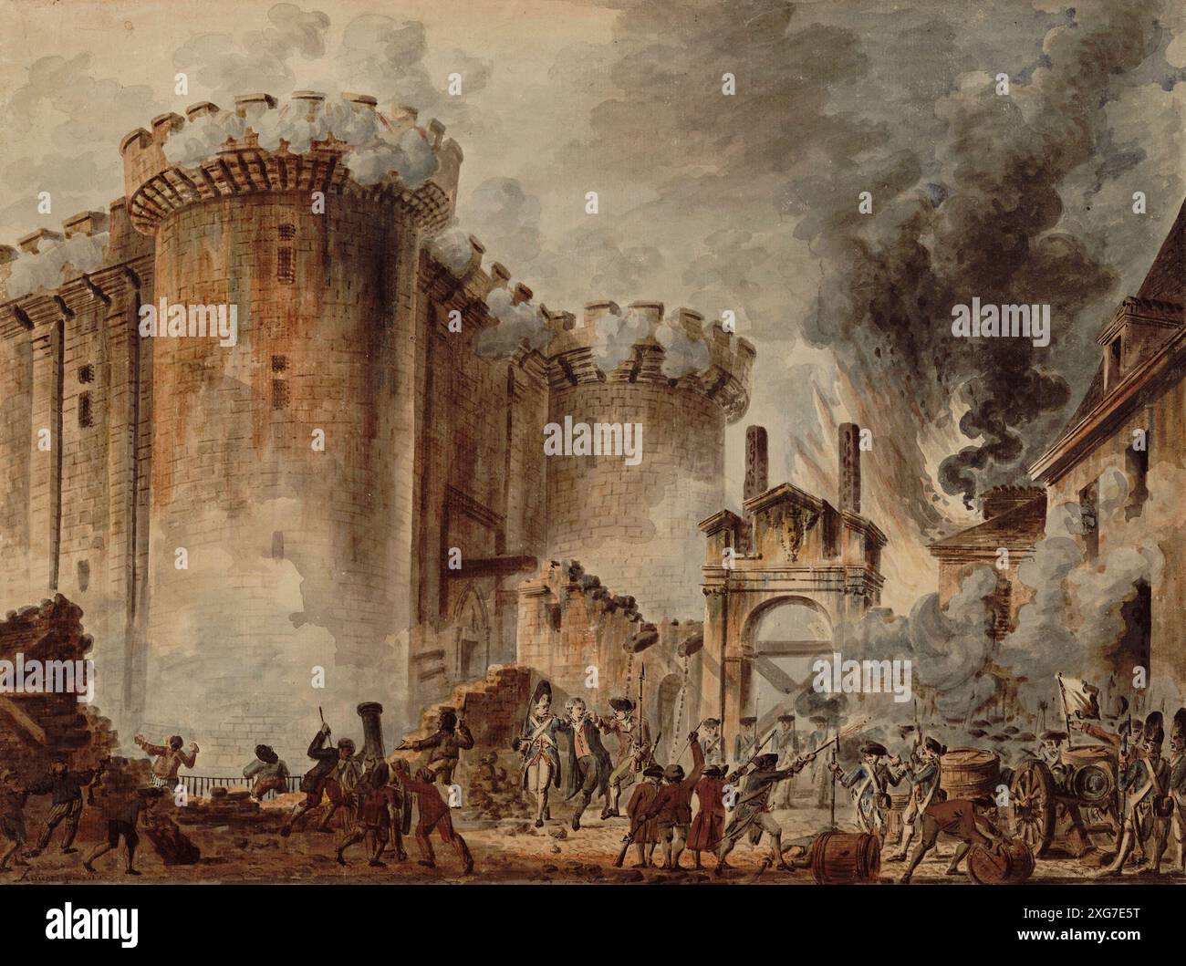 The storming of the Bastille in the French Revolution of 1789 Jean ...