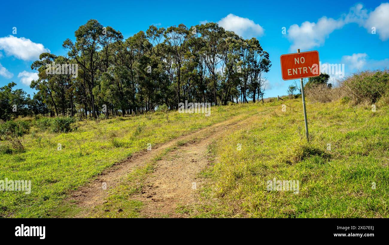 No Entry sign in rural Queensland, Australia Stock Photo - Alamy