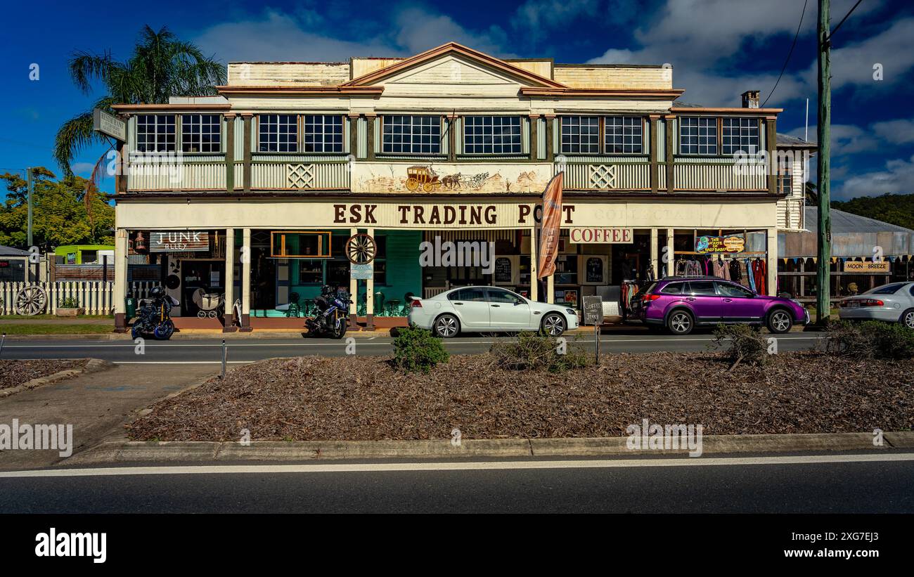Esk, Queensland, Australia - Historical buildings in town Stock Photo ...