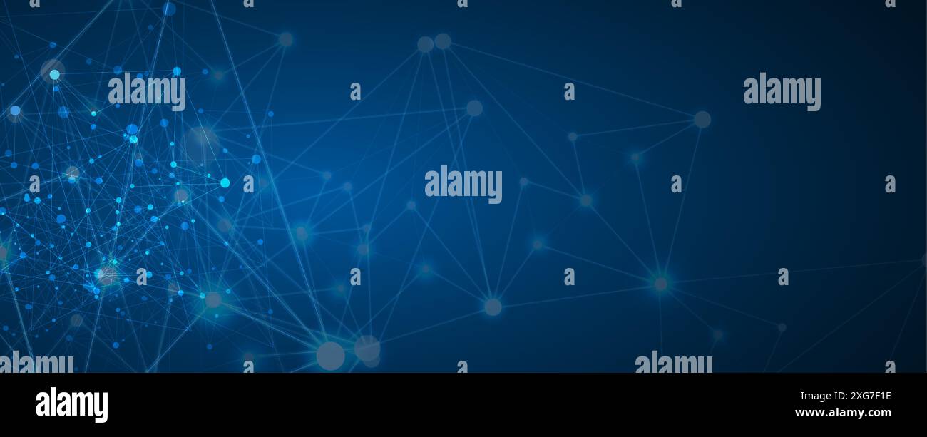 Neural network concept. Connected cells with links. High technology process. Abstract futuristic ...