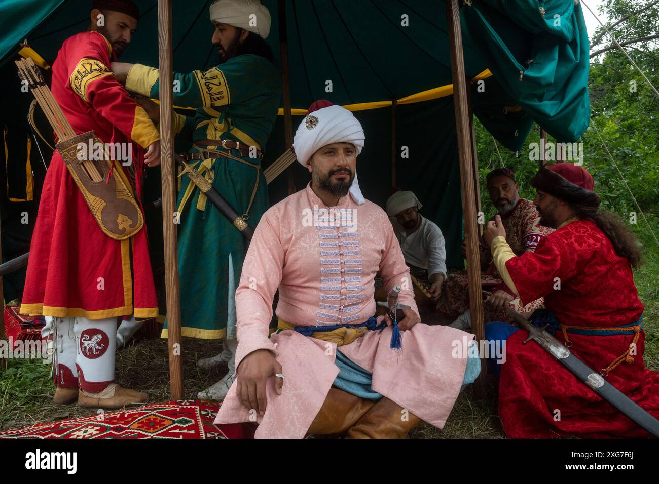 Moscow, Russia. 16th of June, 2024. Turkish reenactors in uniforms of ...