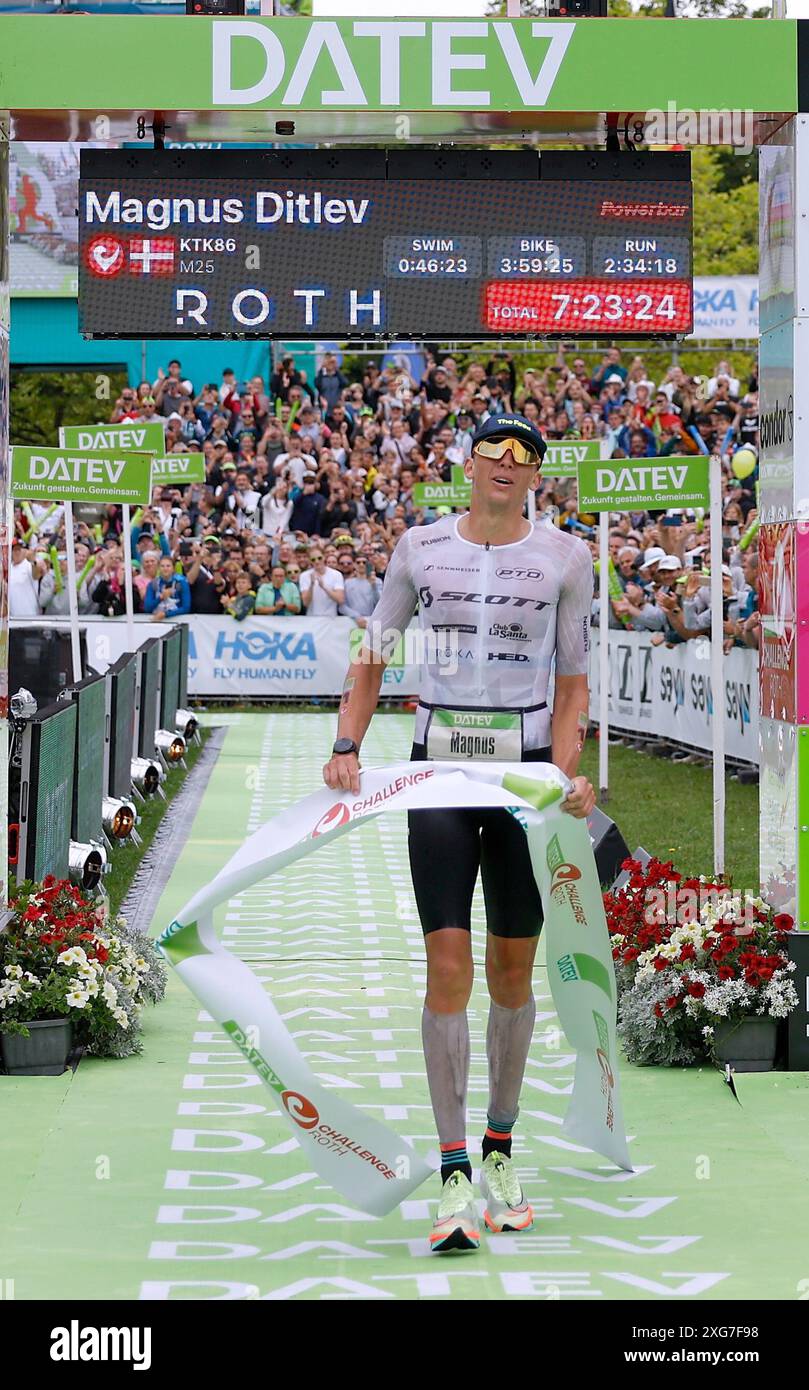 Roth, Germany. 07th July, 2024. Triathlon: Challenge Roth. Magnus ...