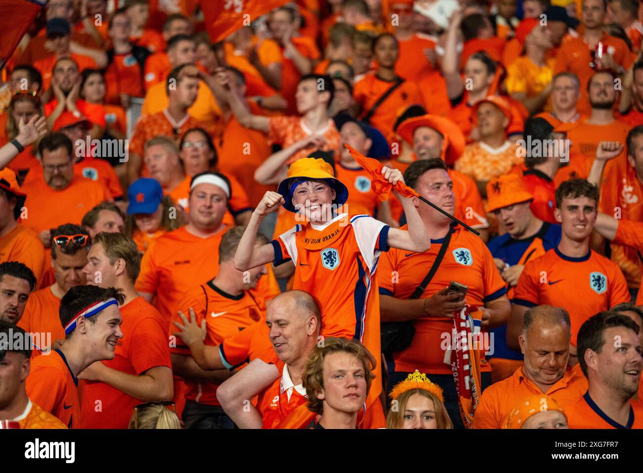 Berlin, Germany. 06th July, 2024. Football fans of the Netherlands seen ...
