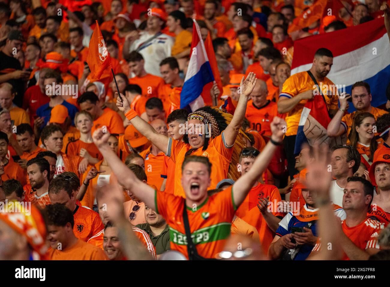 Berlin, Germany. 06th July, 2024. Football fans of the Netherlands seen ...
