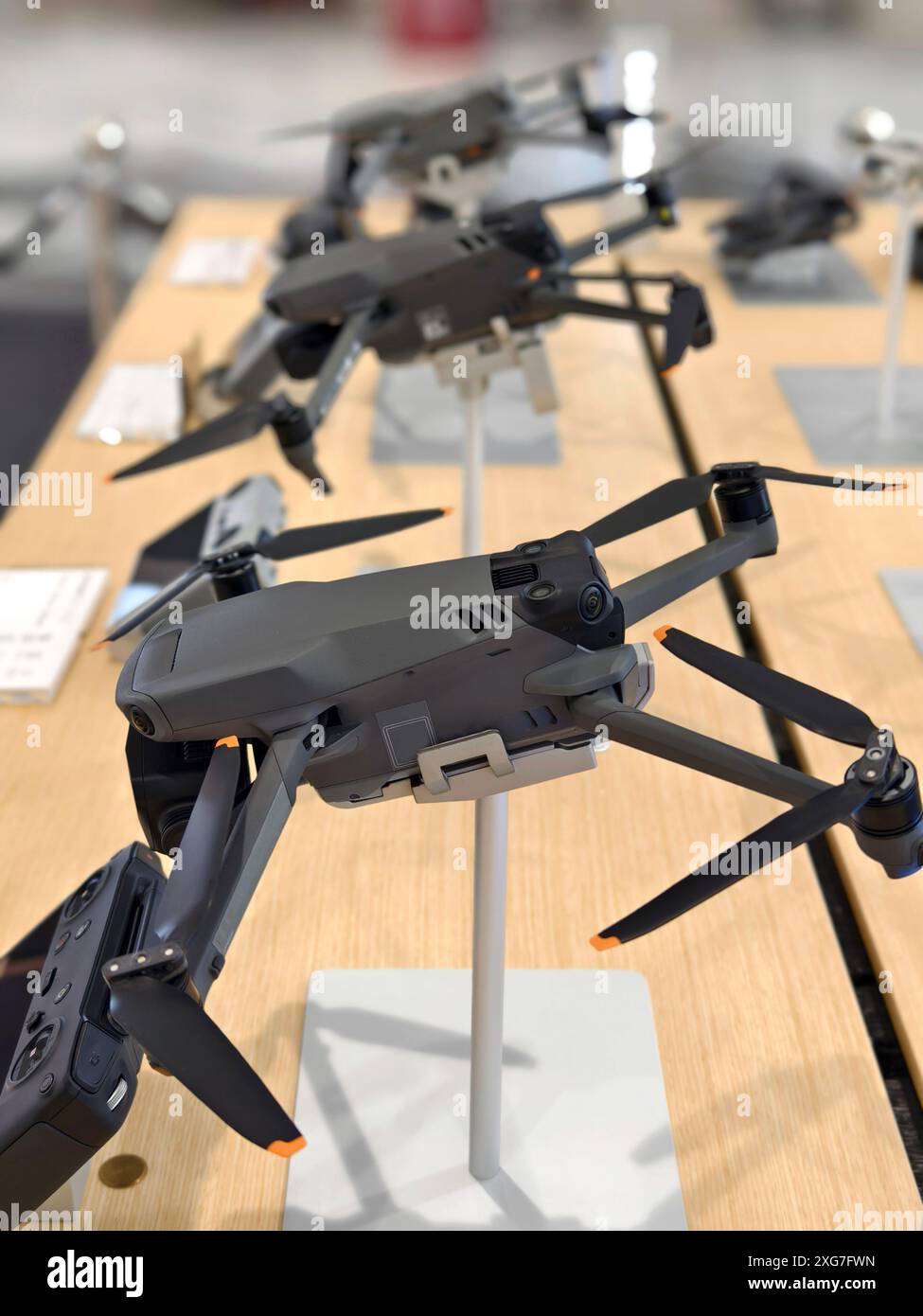 Modern drone for video and photo in the light store Stock Photo - Alamy