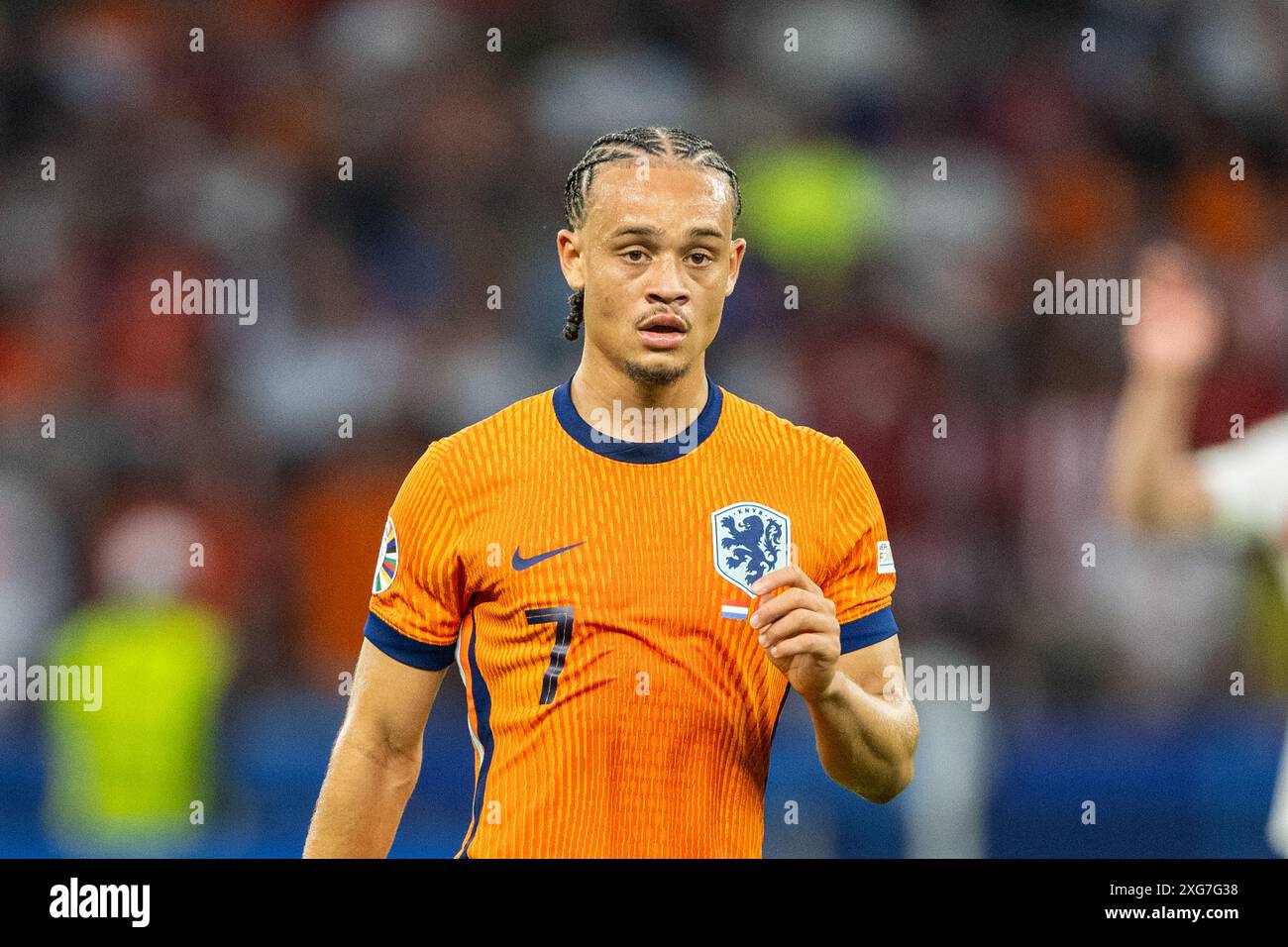 Berlin, Germany. 06th July, 2024. Xavi Simons (7) of the Netherlands ...