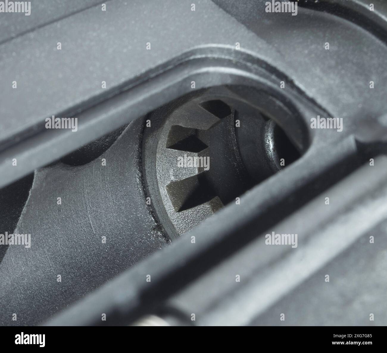 AR-15 chamber that has been made safe and is showing clear with no ...