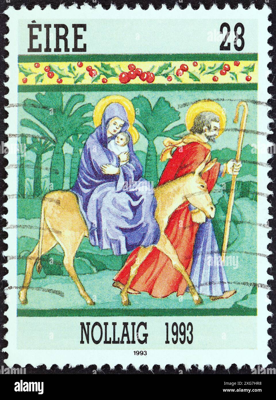 IRELAND - CIRCA 1993: A stamp printed in Ireland from the "Christmas ...