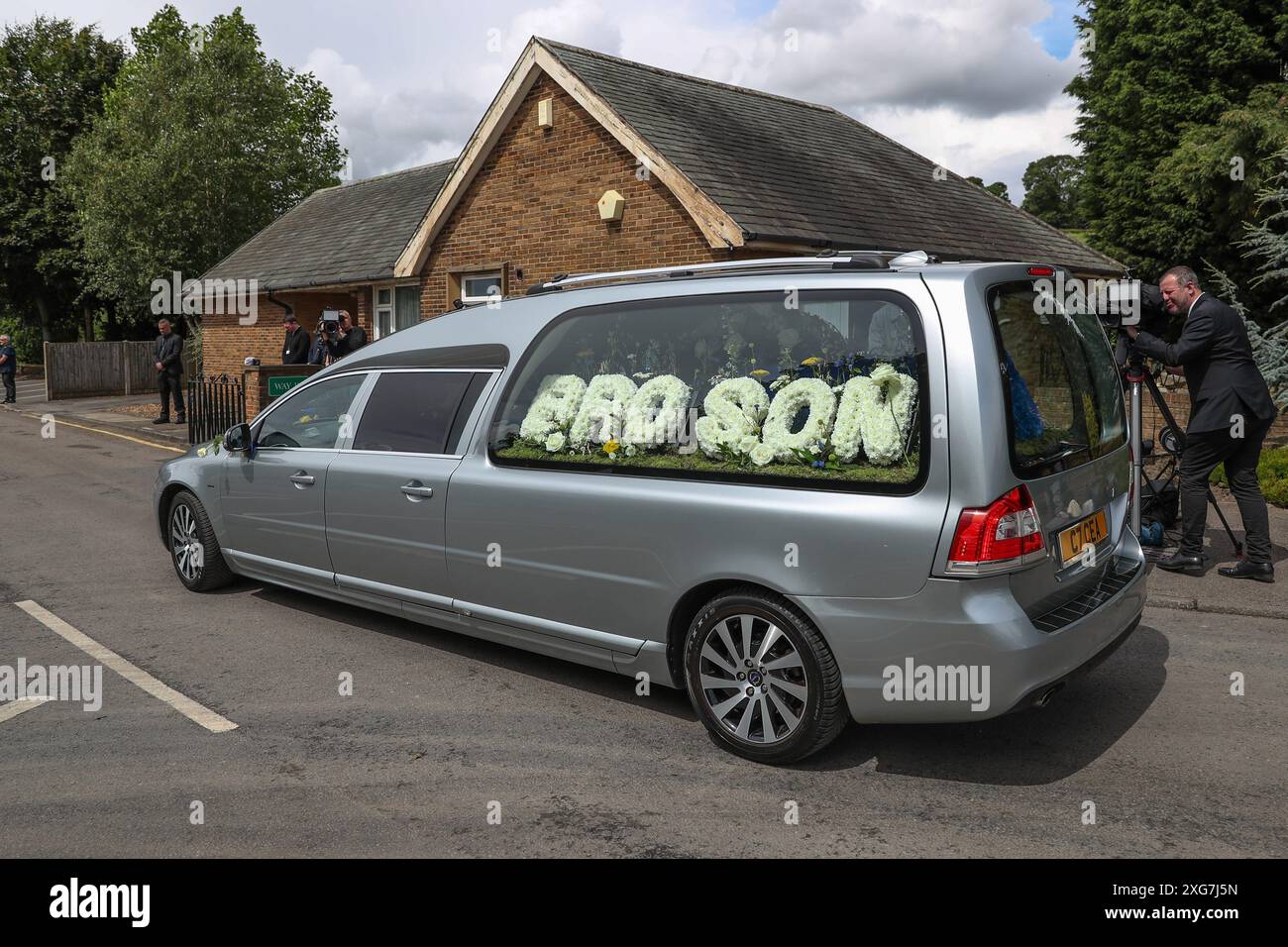 Rob Burrow CBE makes his final journey as his funeral car enters ...