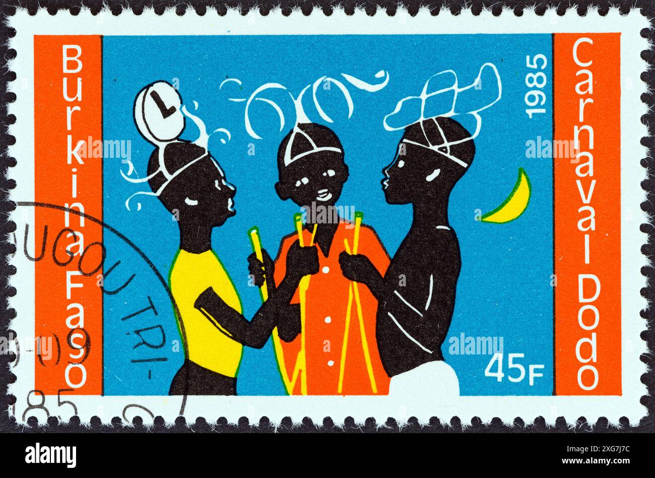 BURKINA FASO - CIRCA 1985: A stamp printed in Burkina Faso from the ...