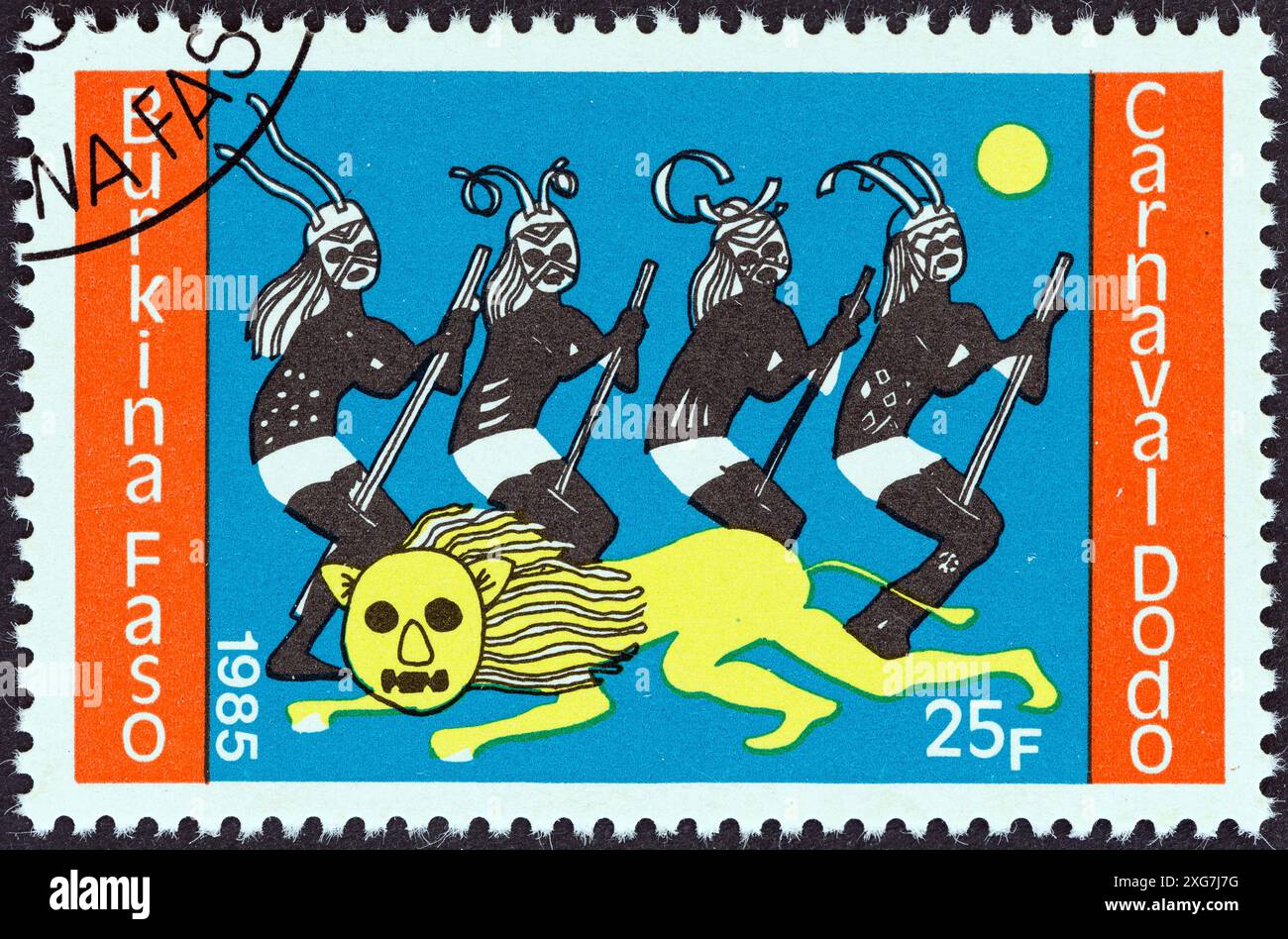 BURKINA FASO - CIRCA 1985: A stamp printed in Burkina Faso from the ...