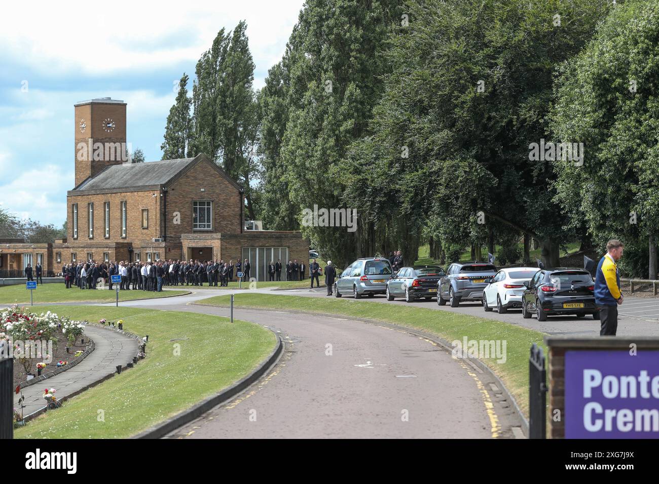 Rob Burrow CBE makes his final journey as his funeral car enters ...