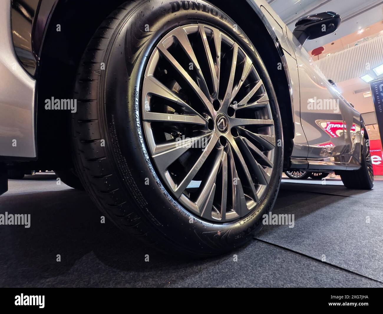 PHUKET, THAILAND- June 10, 2024: Modern cars inside an Lexus showroom ...