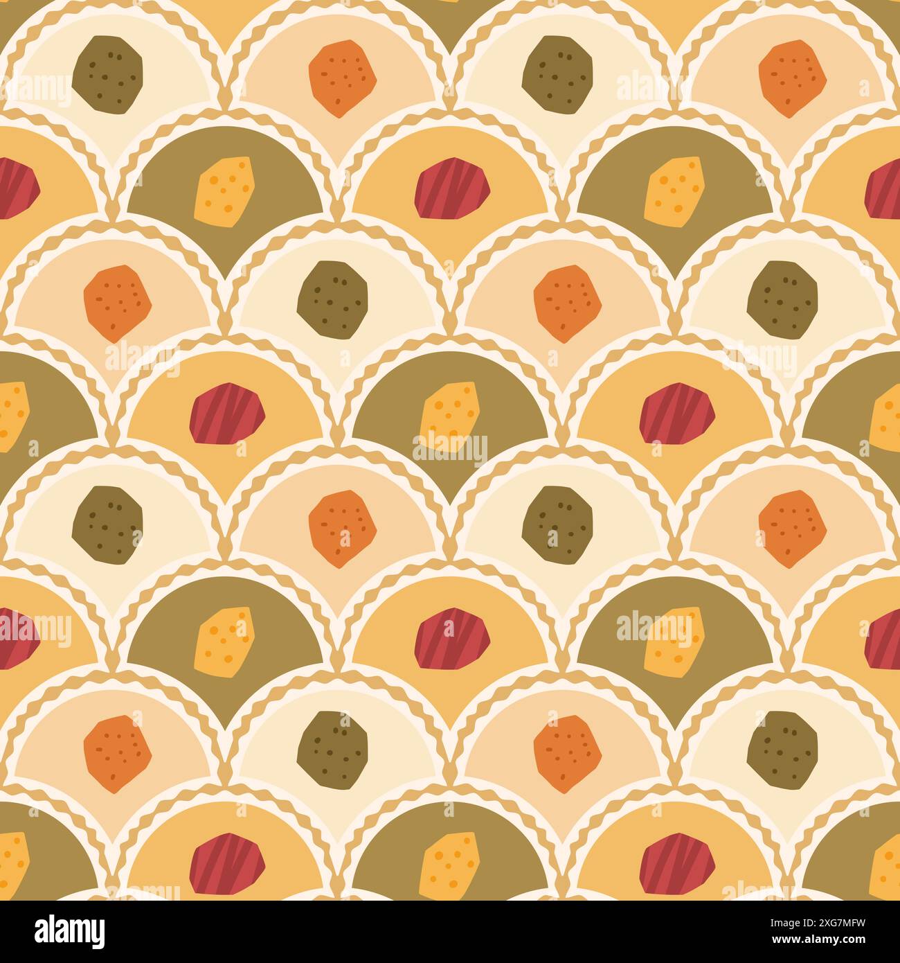 Gemstone colorful shape seamless pattern. Cutouts abstract stylized ...