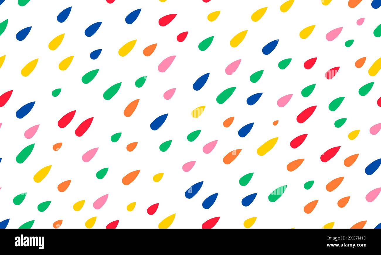 Colorful simple small dash seamless pattern. Vector wallpaper with hand ...