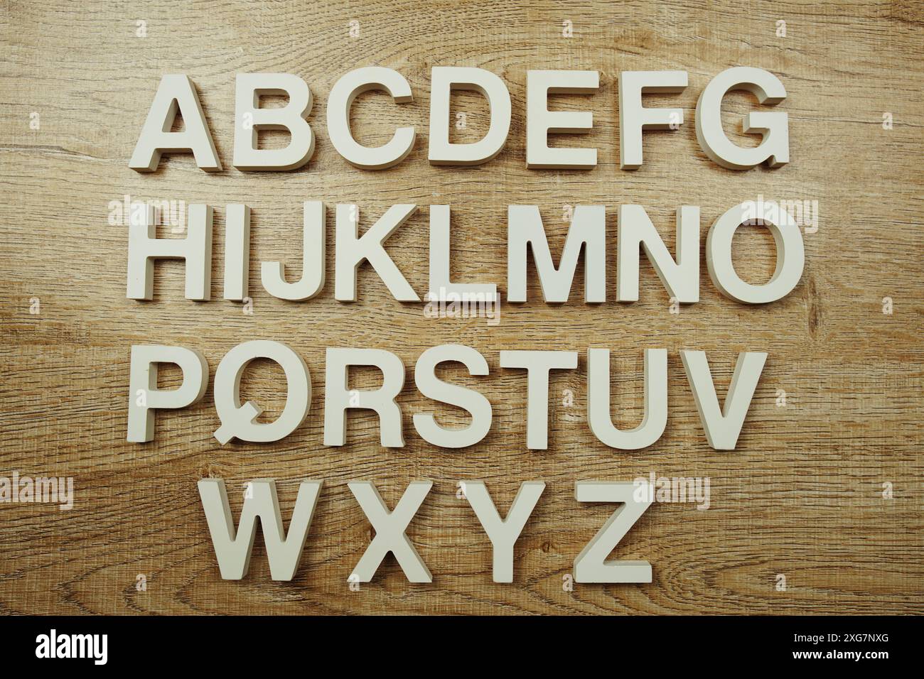 Wooden style english alphabet hi-res stock photography and images - Alamy