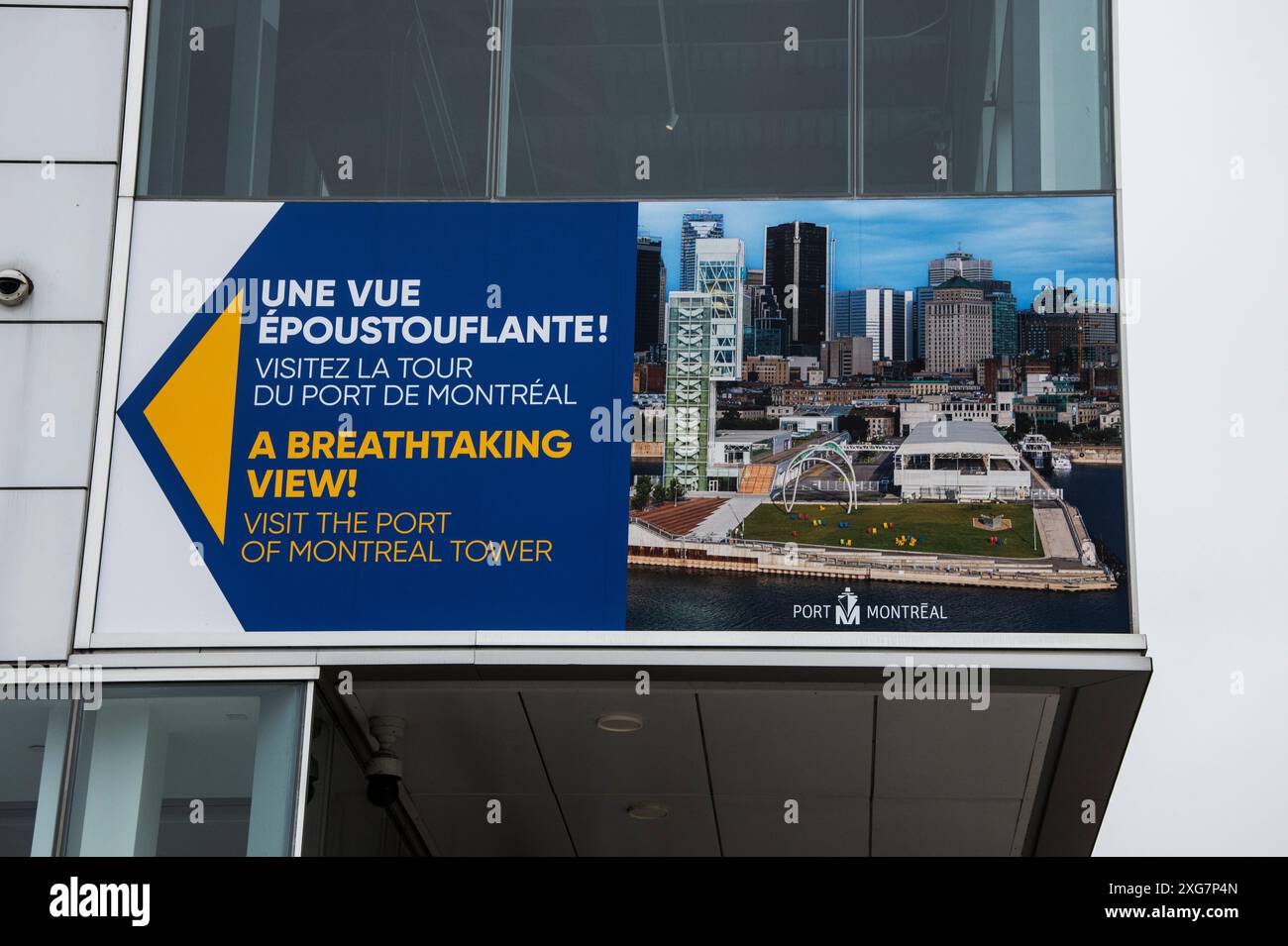 Port of Montreal Tower sign in Montreal, Quebec, Canada Stock Photo - Alamy